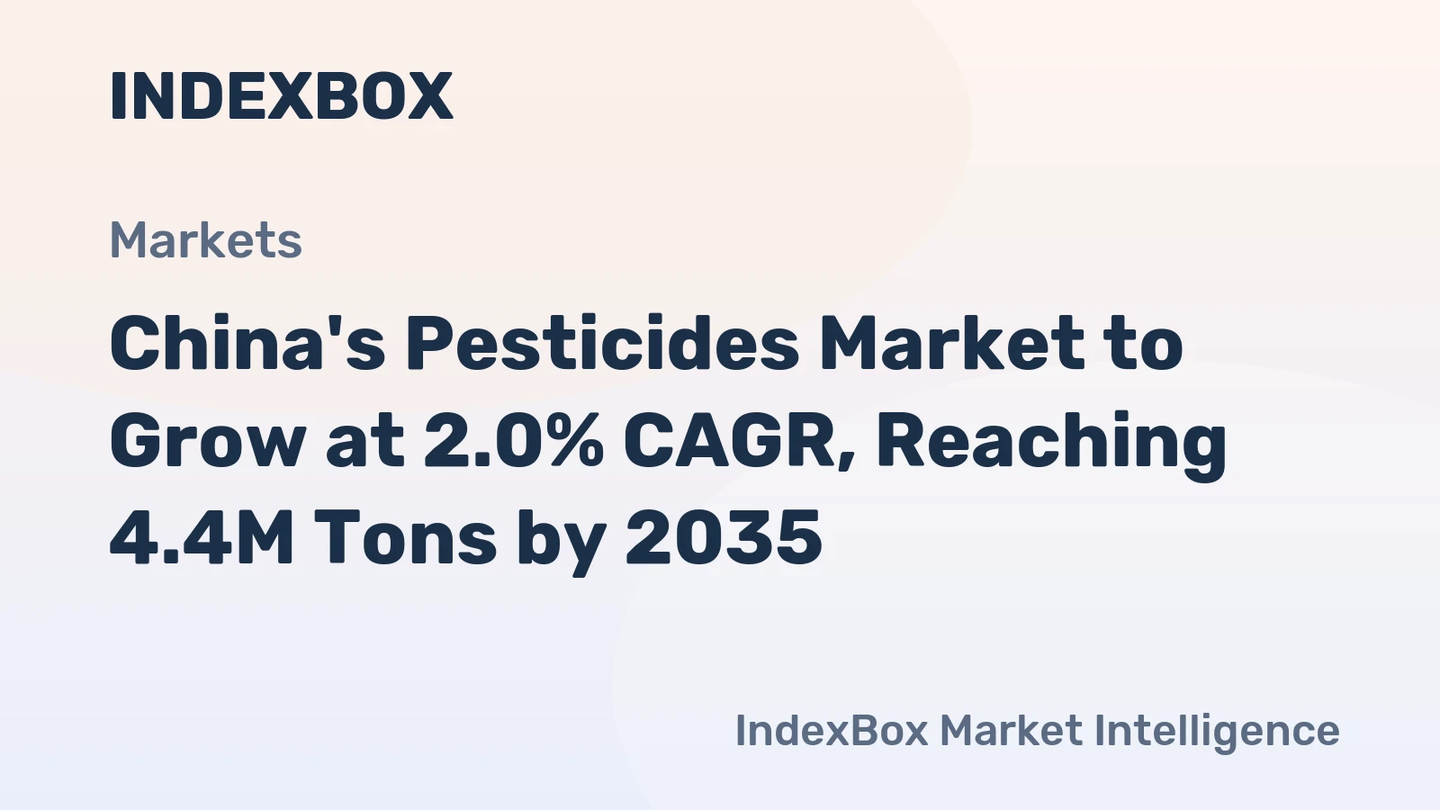 China's Pesticides Market to Grow at 2.0% CAGR, Reaching 4.4M Tons by 2035