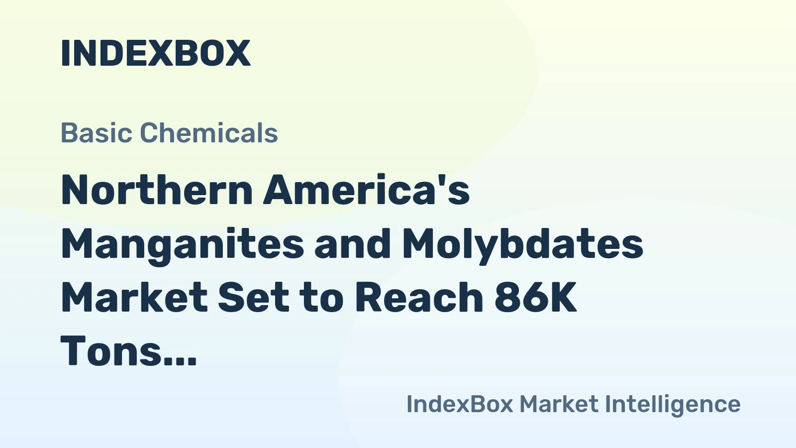 Northern America's Manganites and Molybdates Market Set to Reach 86K Tons and $1.3 Billion
