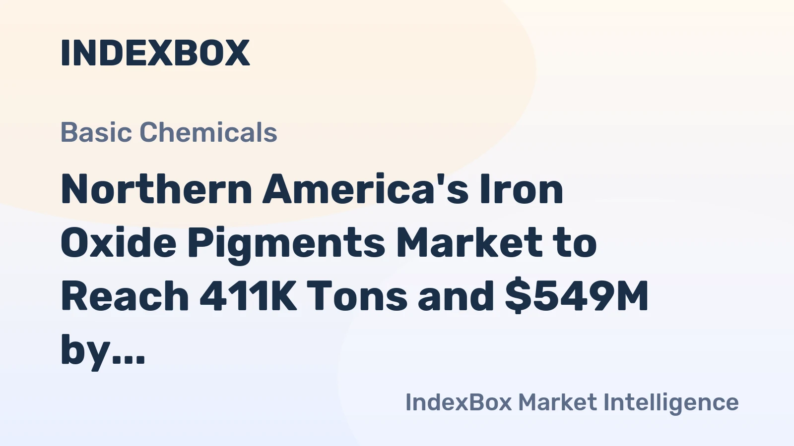 Northern America's Iron Oxide Pigments Market to Reach 411K Tons and $549M by 2035