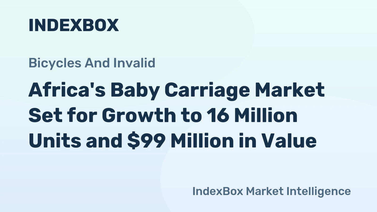 Africa's Baby Carriage Market Set for Growth to 16 Million Units and $99 Million in Value