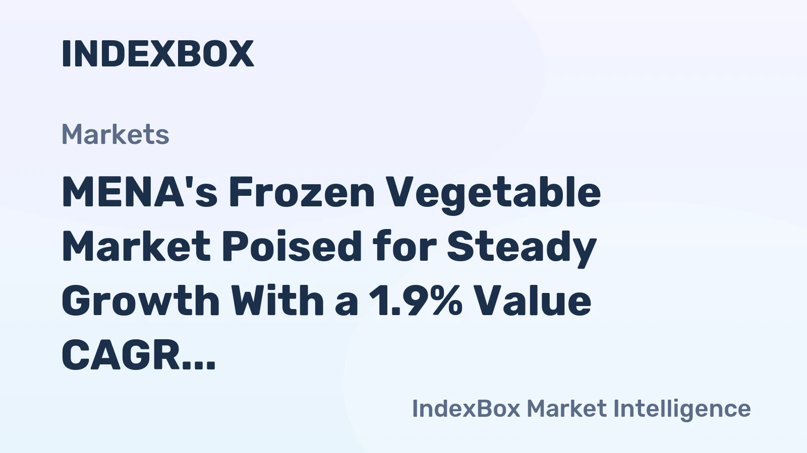 MENA's Frozen Vegetable Market Poised for Steady Growth With a 1.9% Value CAGR Through 2035