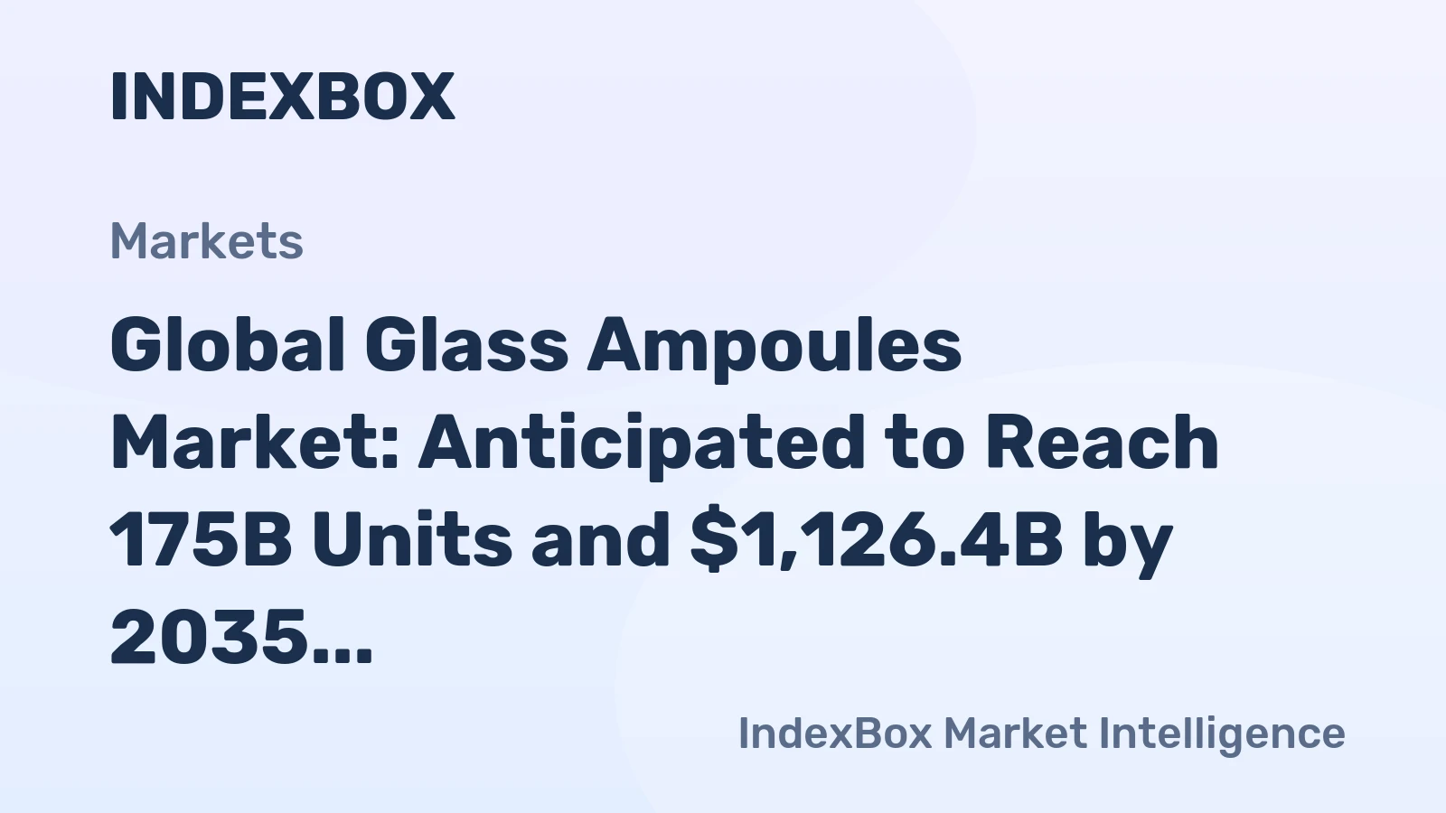 Global Glass Ampoules Market: Anticipated to Reach 175B Units and $1,126.4B by 2035
