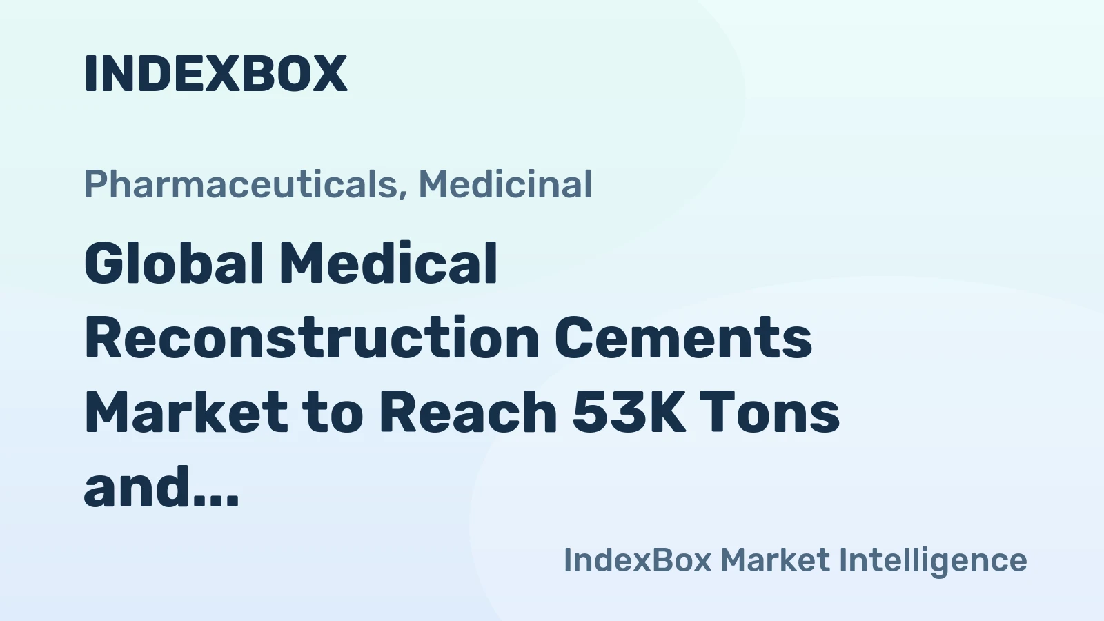 Global Medical Reconstruction Cements Market to Reach 53K Tons and $11.1B by 2035
