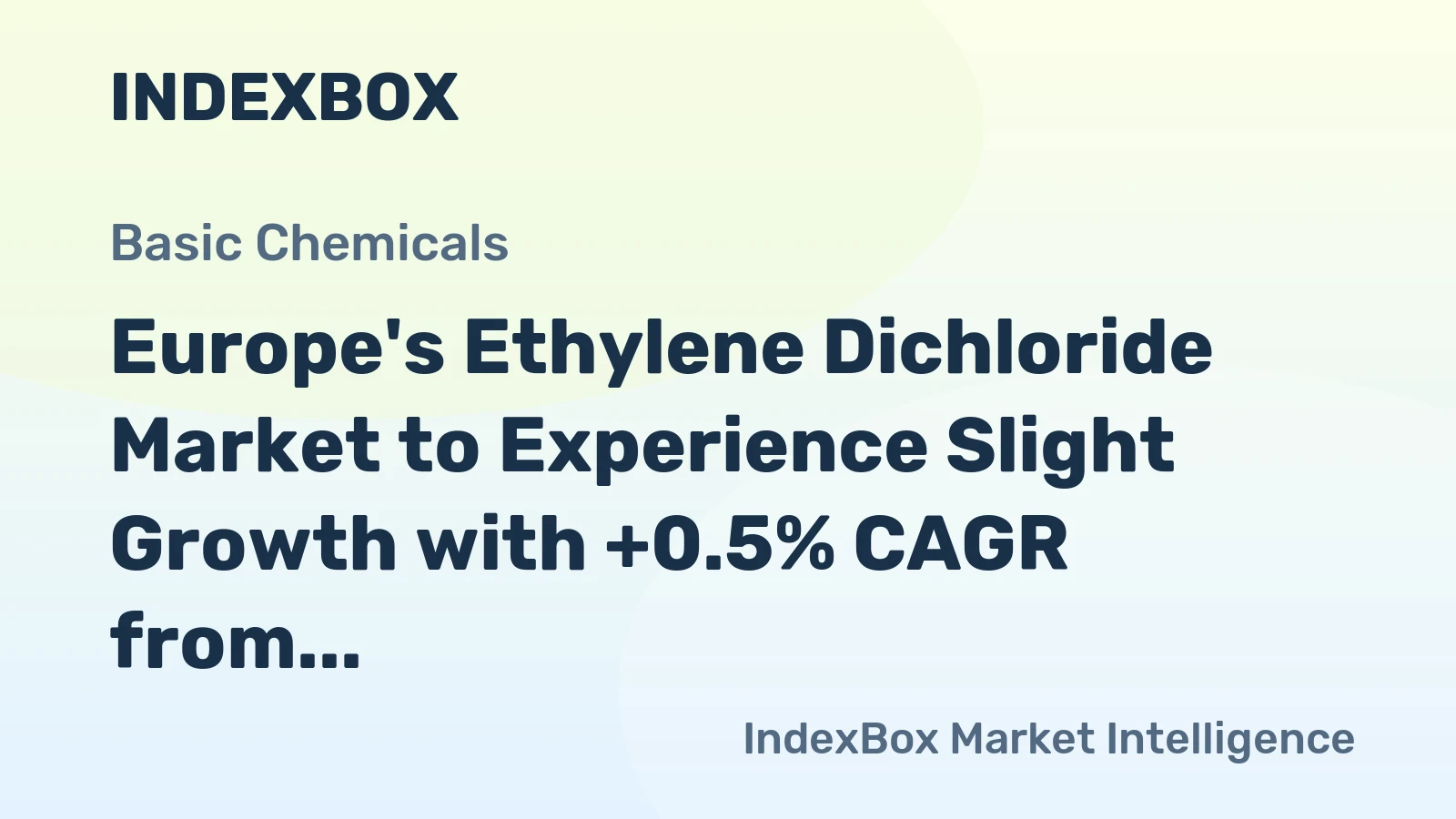 Europe's Ethylene Dichloride Market to Experience Slight Growth with +0.5% CAGR from 2024 to 2035, Reaching $892M by 2035