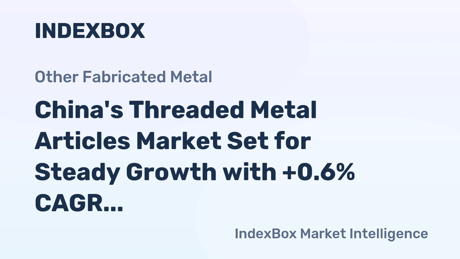 China's Threaded Metal Articles Market Set for Steady Growth with +0.6% CAGR in Value
