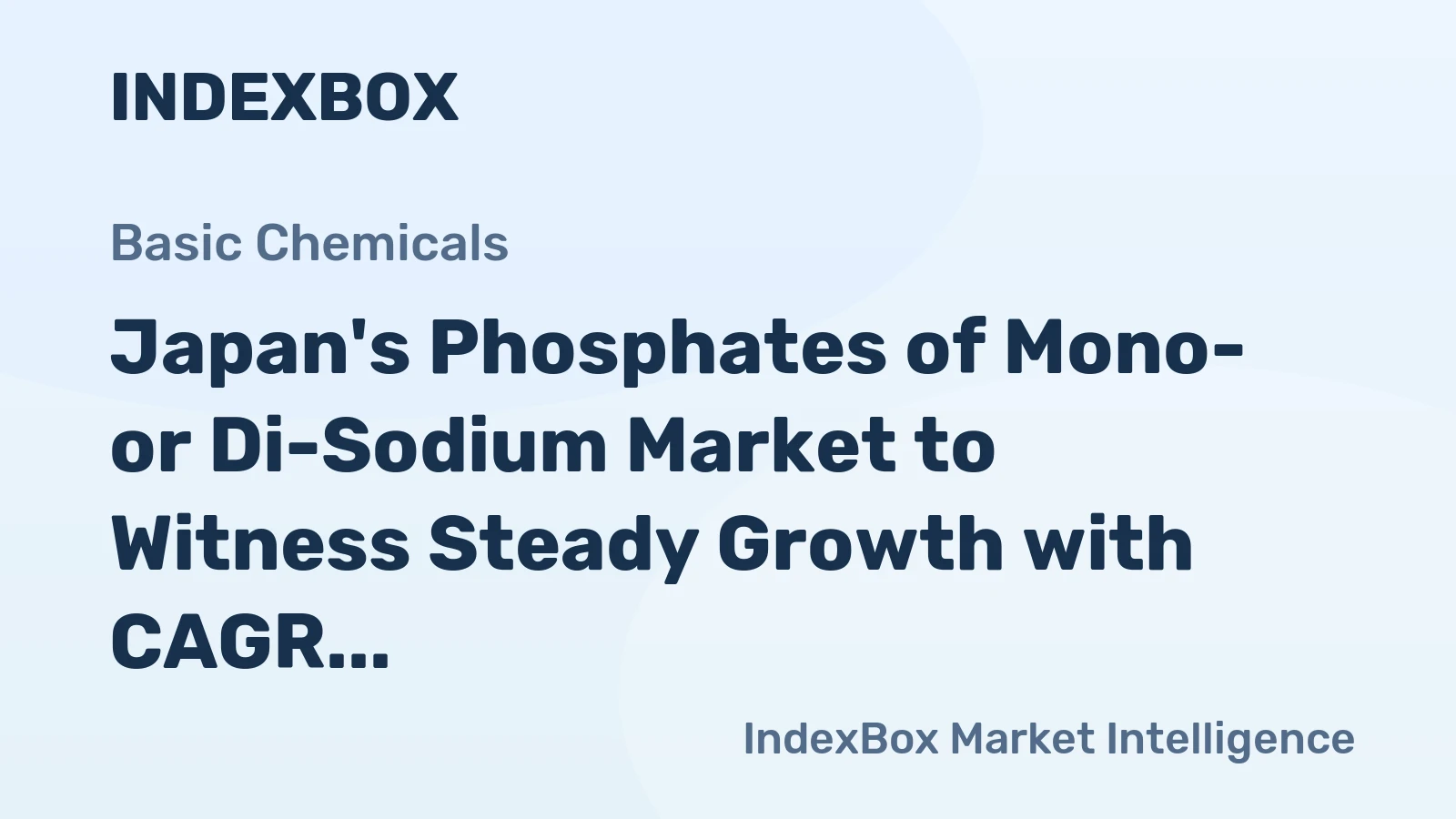 Japan's Phosphates of Mono- or Di-Sodium Market to Witness Steady Growth with CAGR of +1.1% from 2024 to 2035