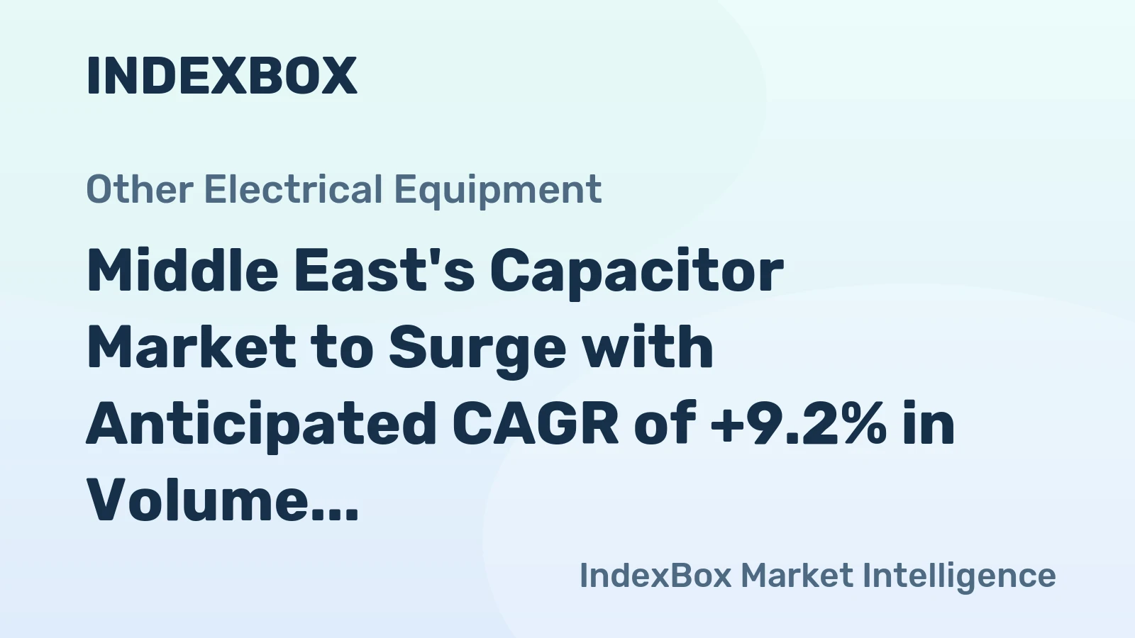 Middle East's Capacitor Market to Surge with Anticipated CAGR of +9.2% in Volume and +24.0% in Value by 2035
