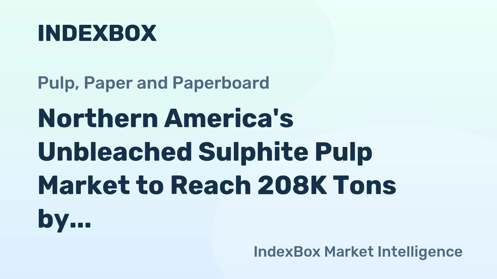 Northern America's Unbleached Sulphite Pulp Market to Reach 208K Tons by 2035, Valued at $87M