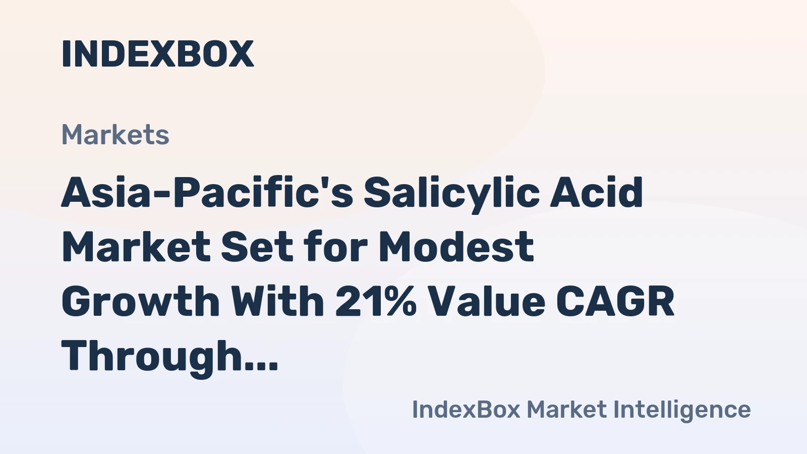Asia-Pacific's Salicylic Acid Market Set for Modest Growth With 21% Value CAGR Through 2035