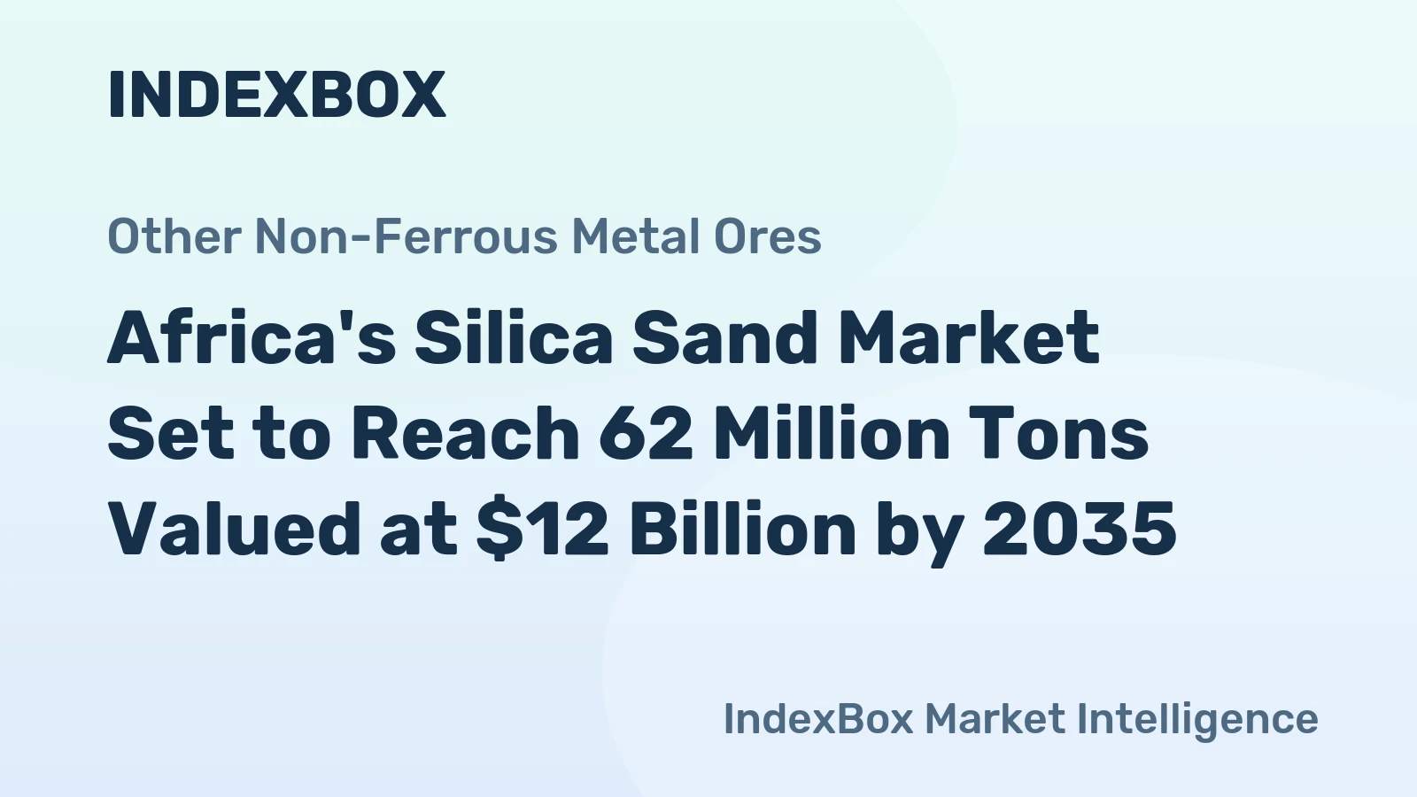 Africa's Silica Sand Market Set to Reach 62 Million Tons Valued at $12 Billion by 2035