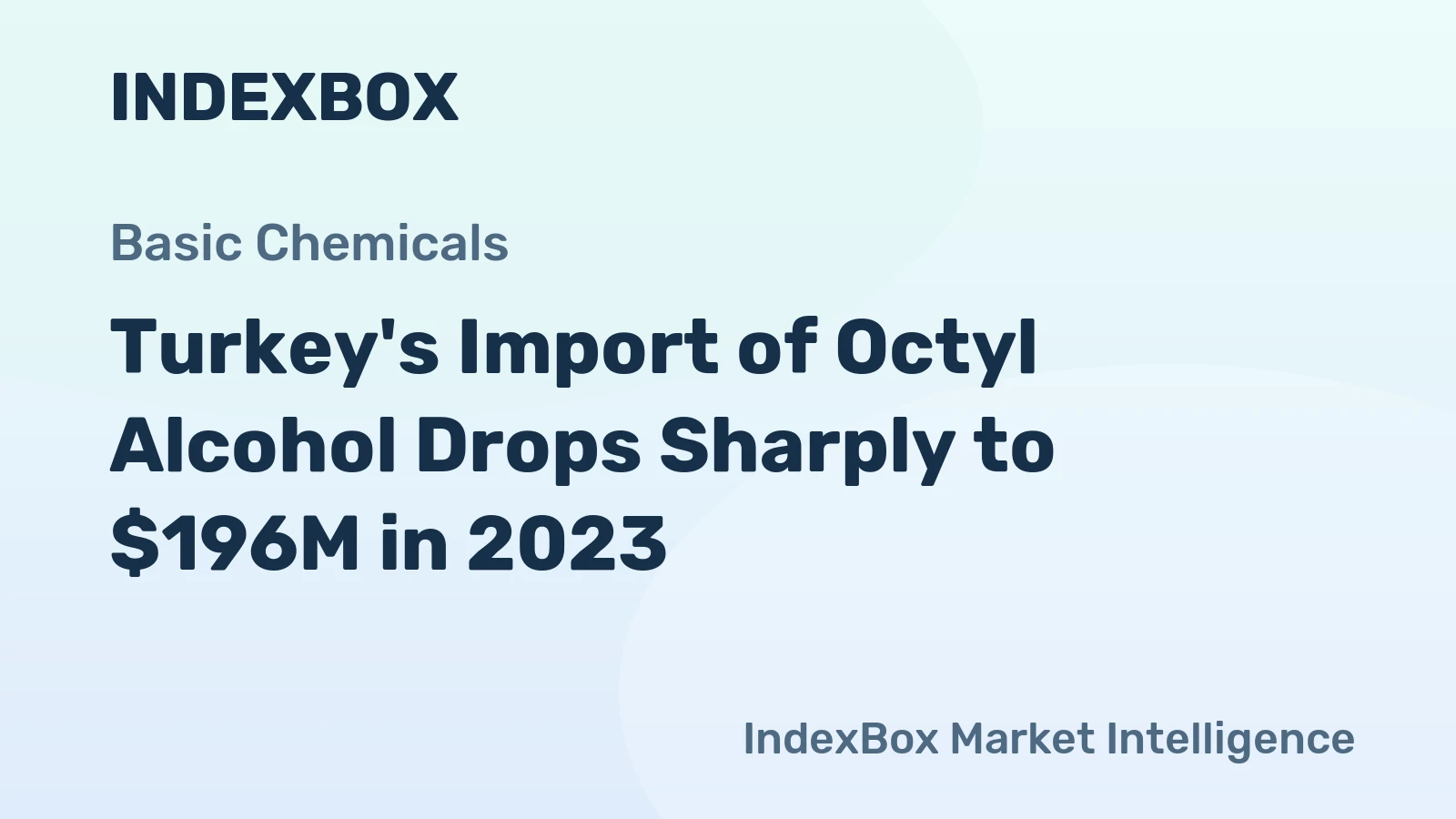 Turkey's Import of Octyl Alcohol Drops Sharply to $196M in 2023