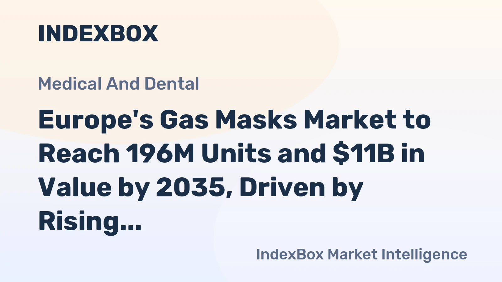 Europe's Gas Masks Market to Reach 196M Units and $11B in Value by 2035, Driven by Rising Demand