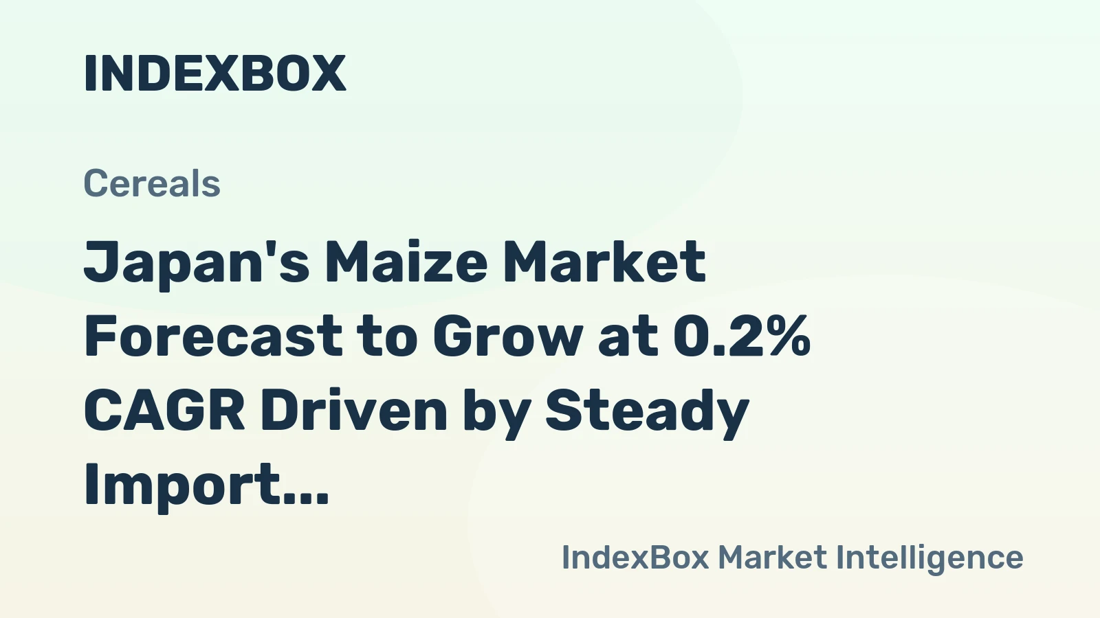 Japan's Maize Market Forecast to Grow at 0.2% CAGR Driven by Steady Import Demand
