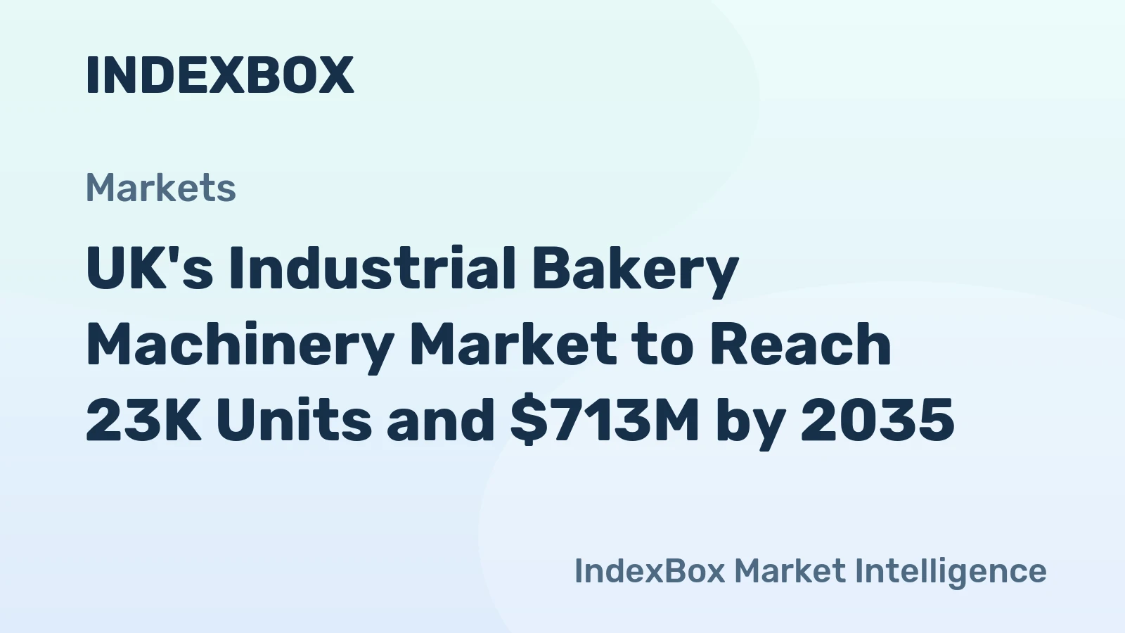 UK's Industrial Bakery Machinery Market to Reach 23K Units and $713M by 2035