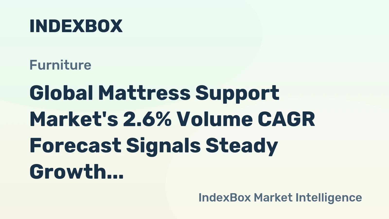 Global Mattress Support Market's 2.6% Volume CAGR Forecast Signals Steady Growth Through 2035