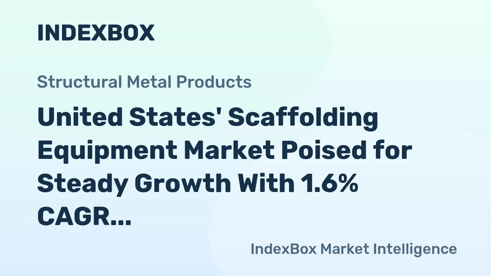 United States' Scaffolding Equipment Market Poised for Steady Growth With 1.6% CAGR Through 2035
