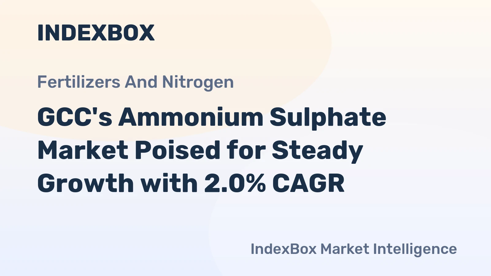 GCC's Ammonium Sulphate Market Poised for Steady Growth with 2.0% CAGR