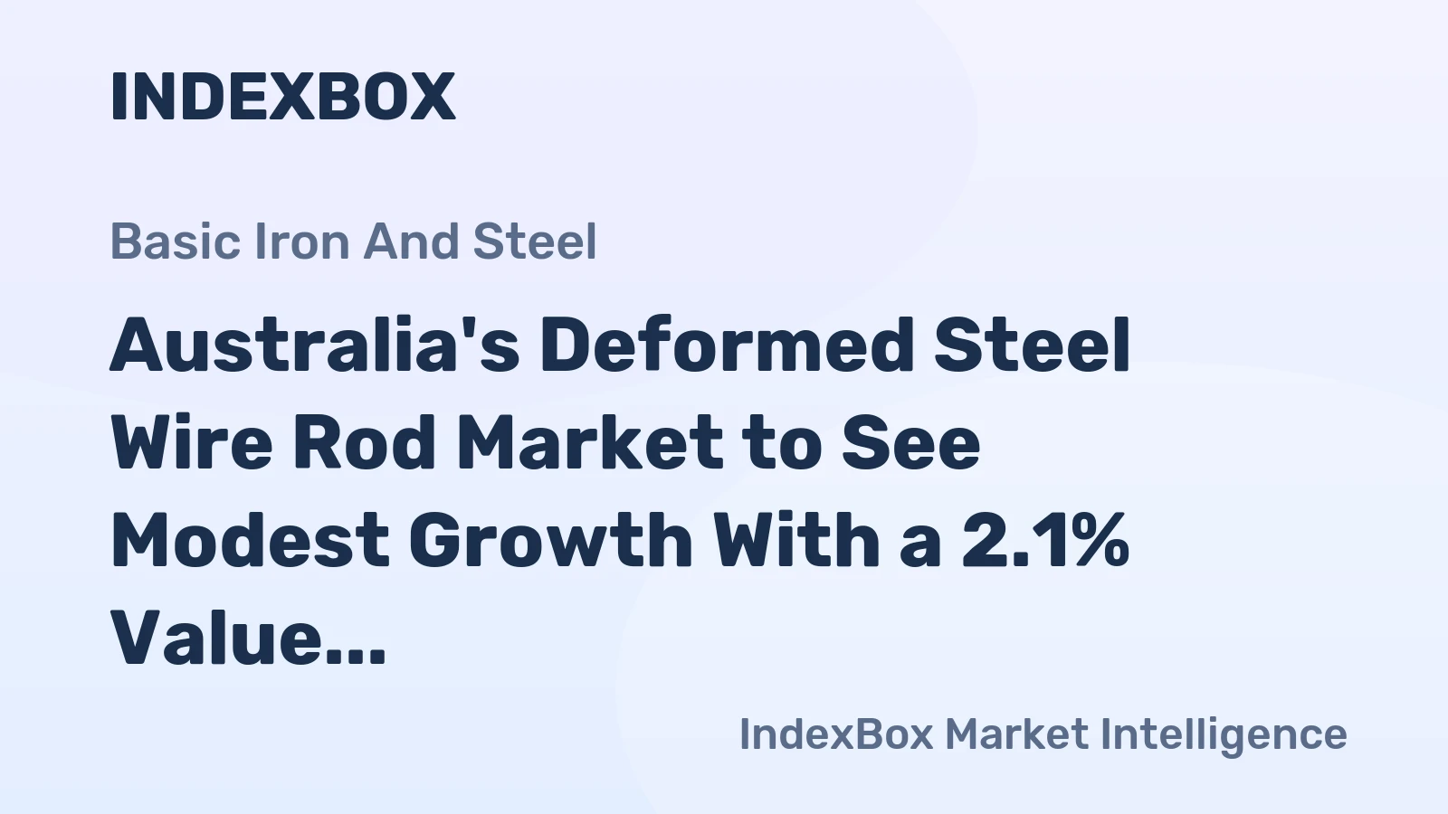 Australia's Deformed Steel Wire Rod Market to See Modest Growth With a 2.1% Value CAGR Through 2035