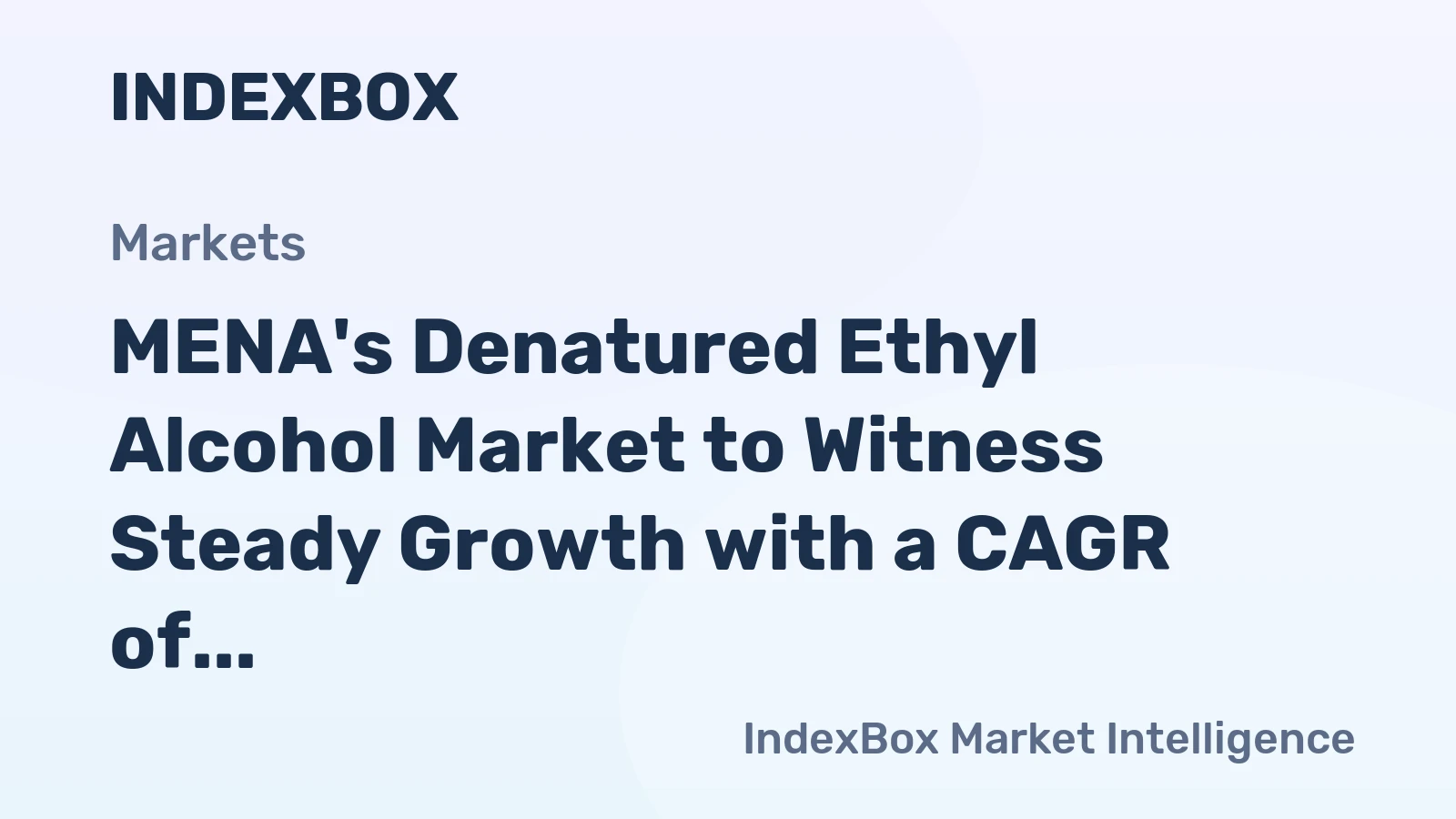 MENA's Denatured Ethyl Alcohol Market to Witness Steady Growth with a CAGR of +1.8% by 2035