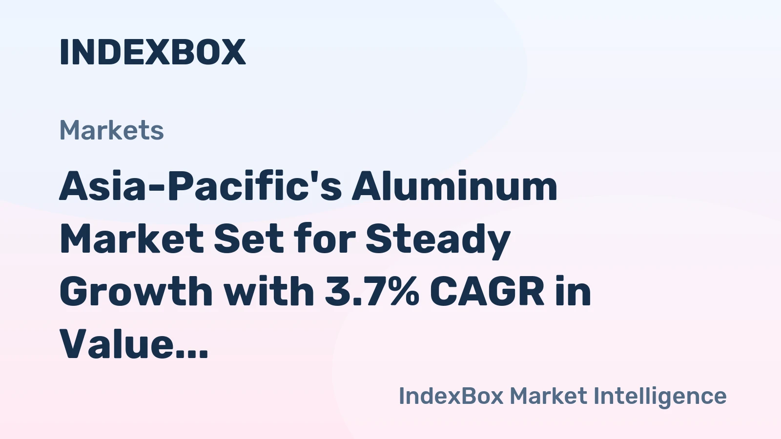 Asia-Pacific's Aluminum Market Set for Steady Growth with 3.7% CAGR in Value Through 2035