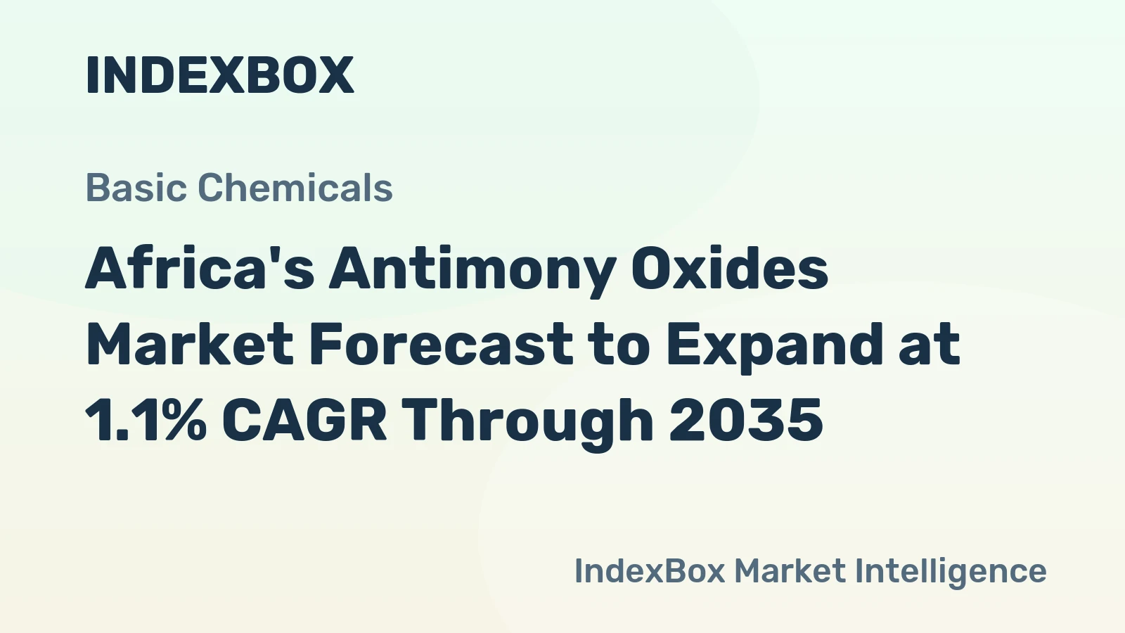Africa's Antimony Oxides Market Forecast to Expand at 1.1% CAGR Through 2035