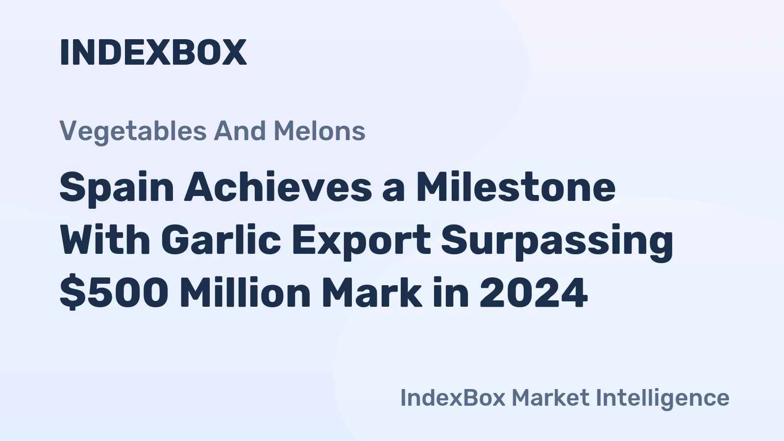 Spain Achieves a Milestone With Garlic Export Surpassing $500 Million Mark in 2024