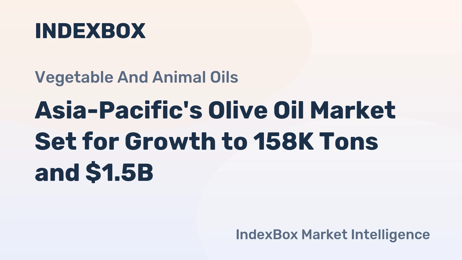 Asia-Pacific's Olive Oil Market Set for Growth to 158K Tons and $1.5B
