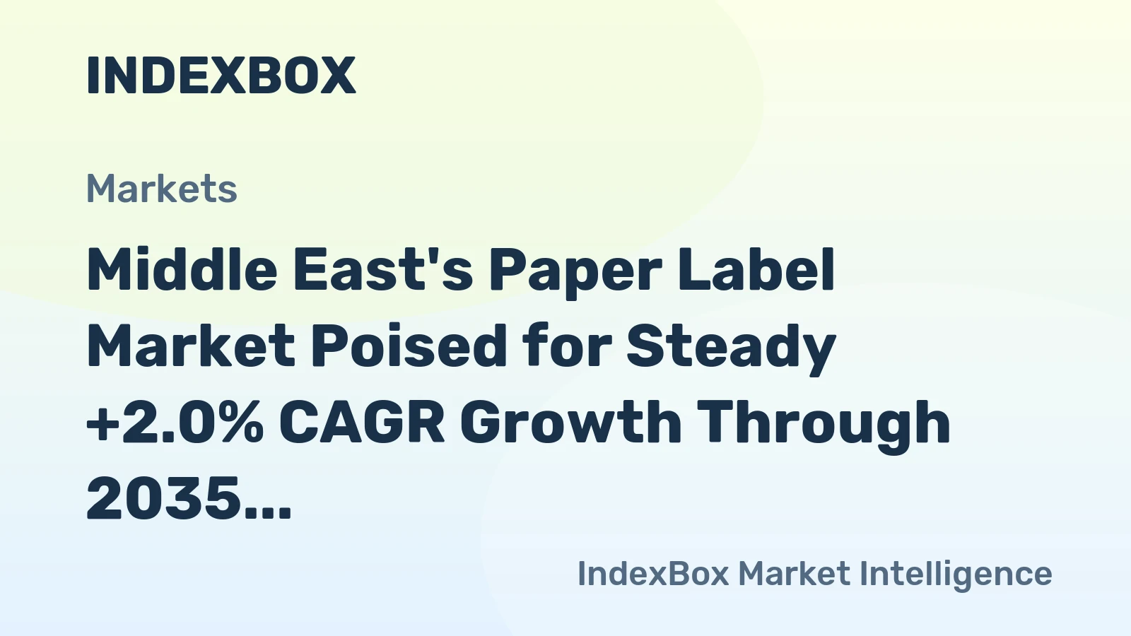 Middle East's Paper Label Market Poised for Steady +2.0% CAGR Growth Through 2035