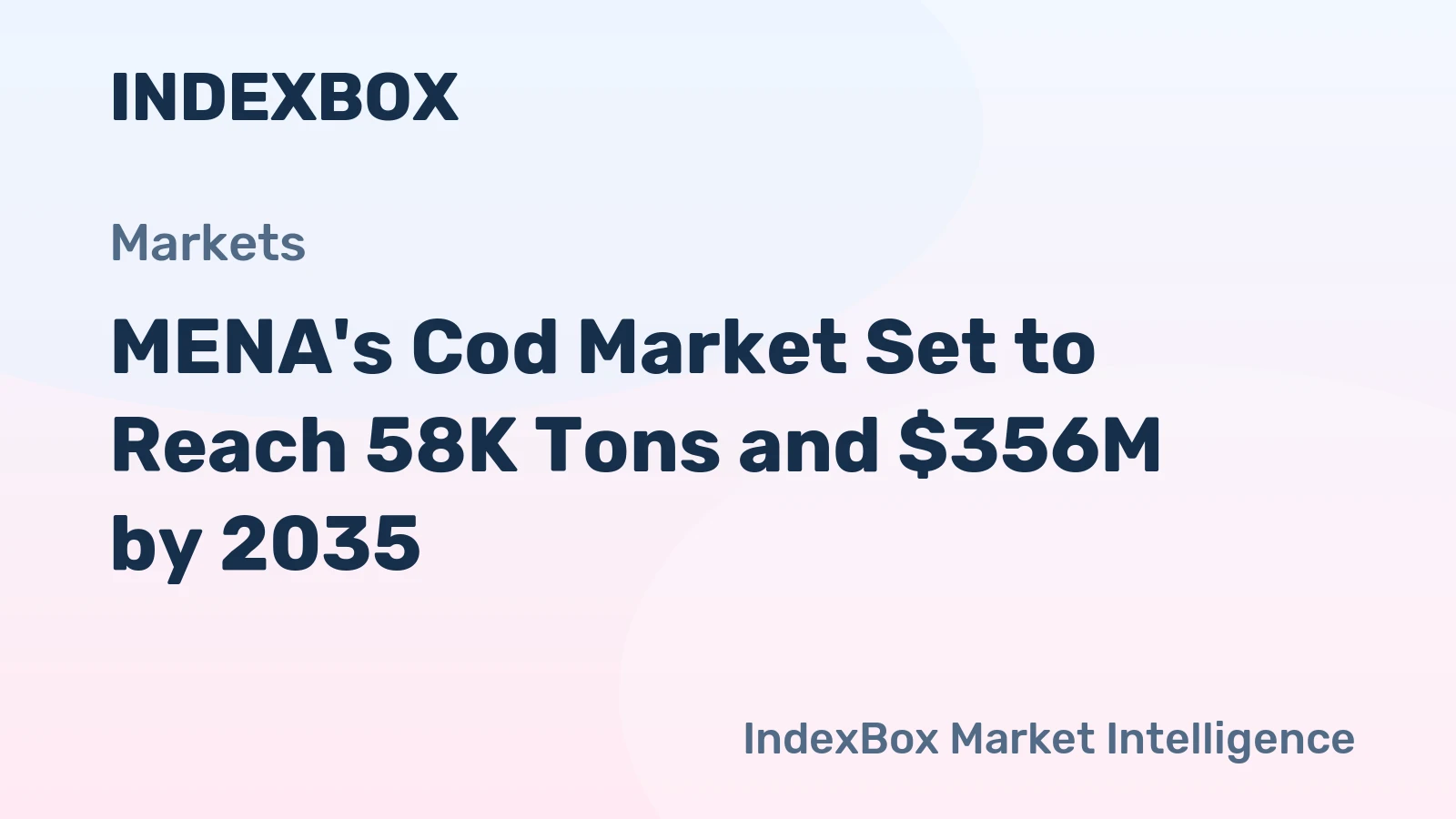 MENA's Cod Market Set to Reach 58K Tons and $356M by 2035