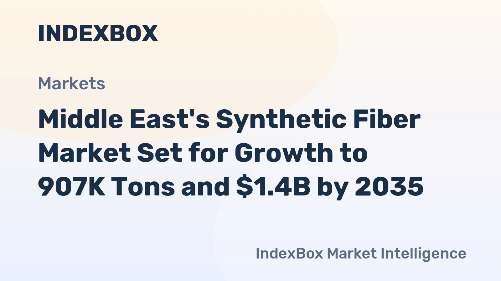 Middle East's Synthetic Fiber Market Set for Growth to 907K Tons and $1.4B by 2035