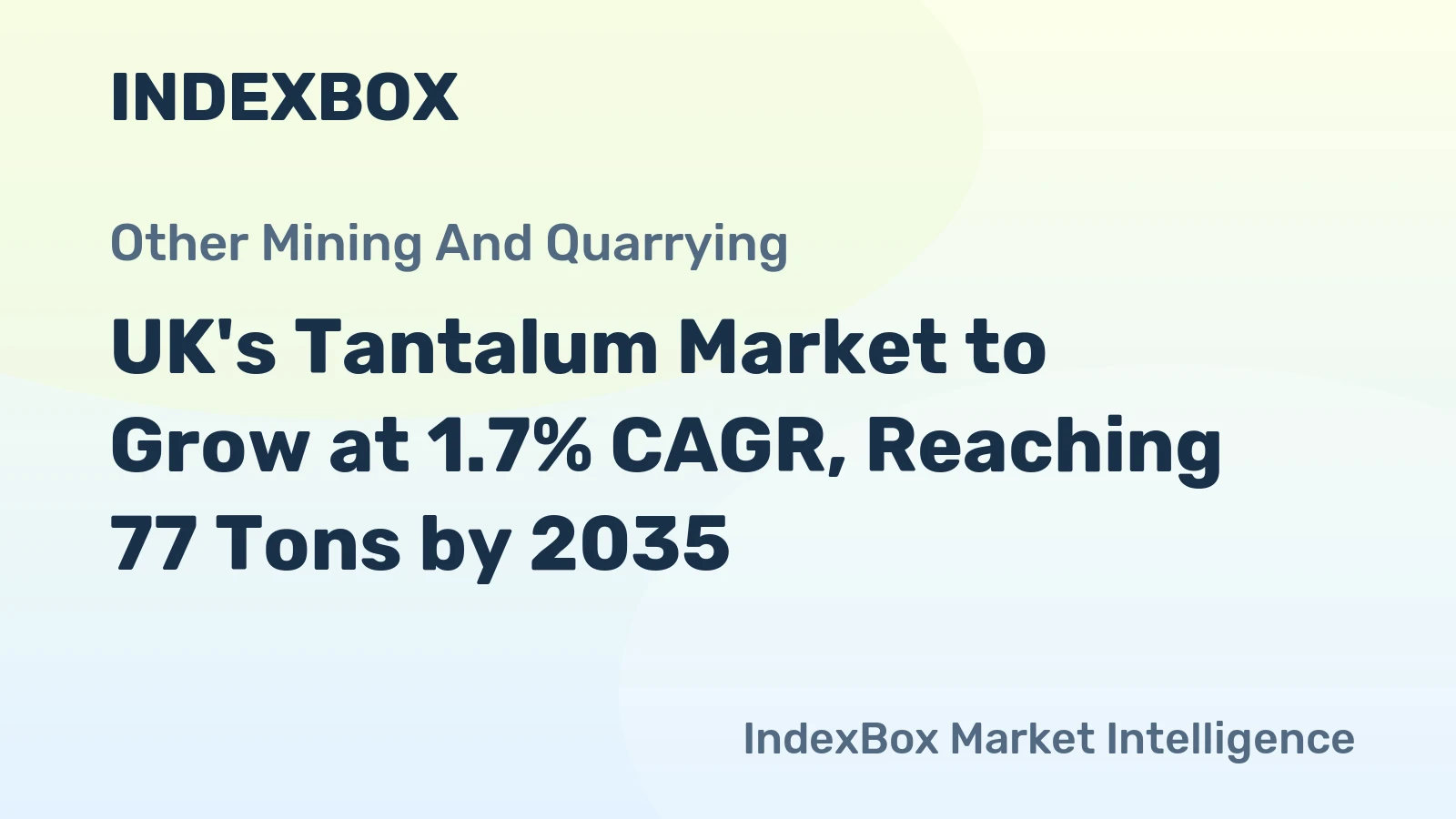 UK's Tantalum Market to Grow at 1.7% CAGR, Reaching 77 Tons by 2035