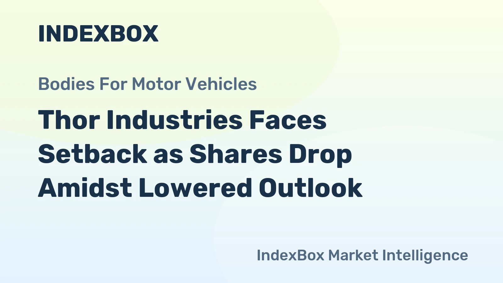 Thor Industries Faces Setback as Shares Drop Amidst Lowered Outlook