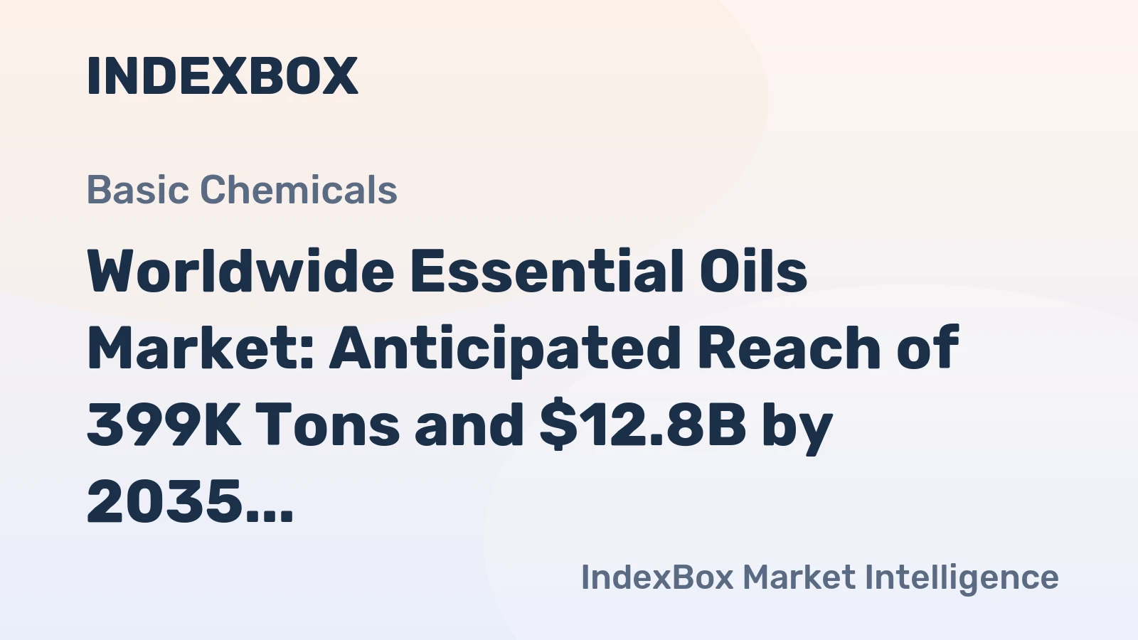 Worldwide Essential Oils Market: Anticipated Reach of 399K Tons and $12.8B by 2035