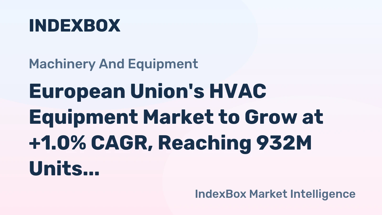 European Union's HVAC Equipment Market to Grow at +1.0% CAGR, Reaching 932M Units by 2035