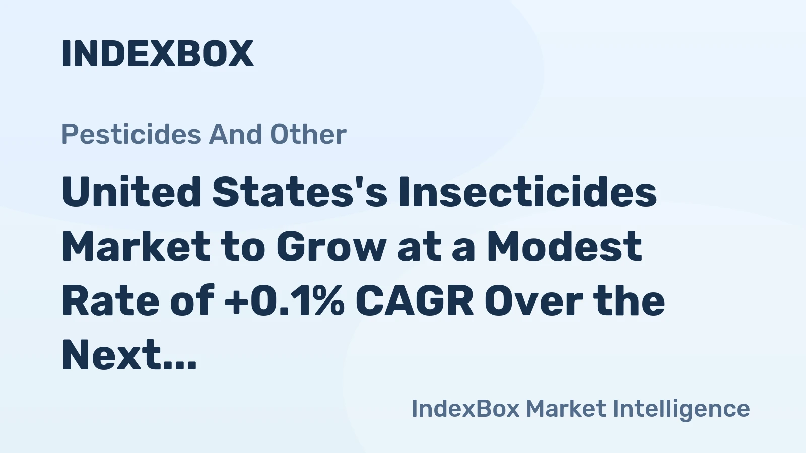 United States's Insecticides Market to Grow at a Modest Rate of +0.1% CAGR Over the Next Decade
