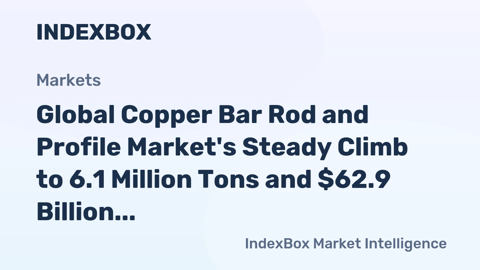 Global Copper Bar Rod and Profile Market's Steady Climb to 6.1 Million Tons and $62.9 Billion