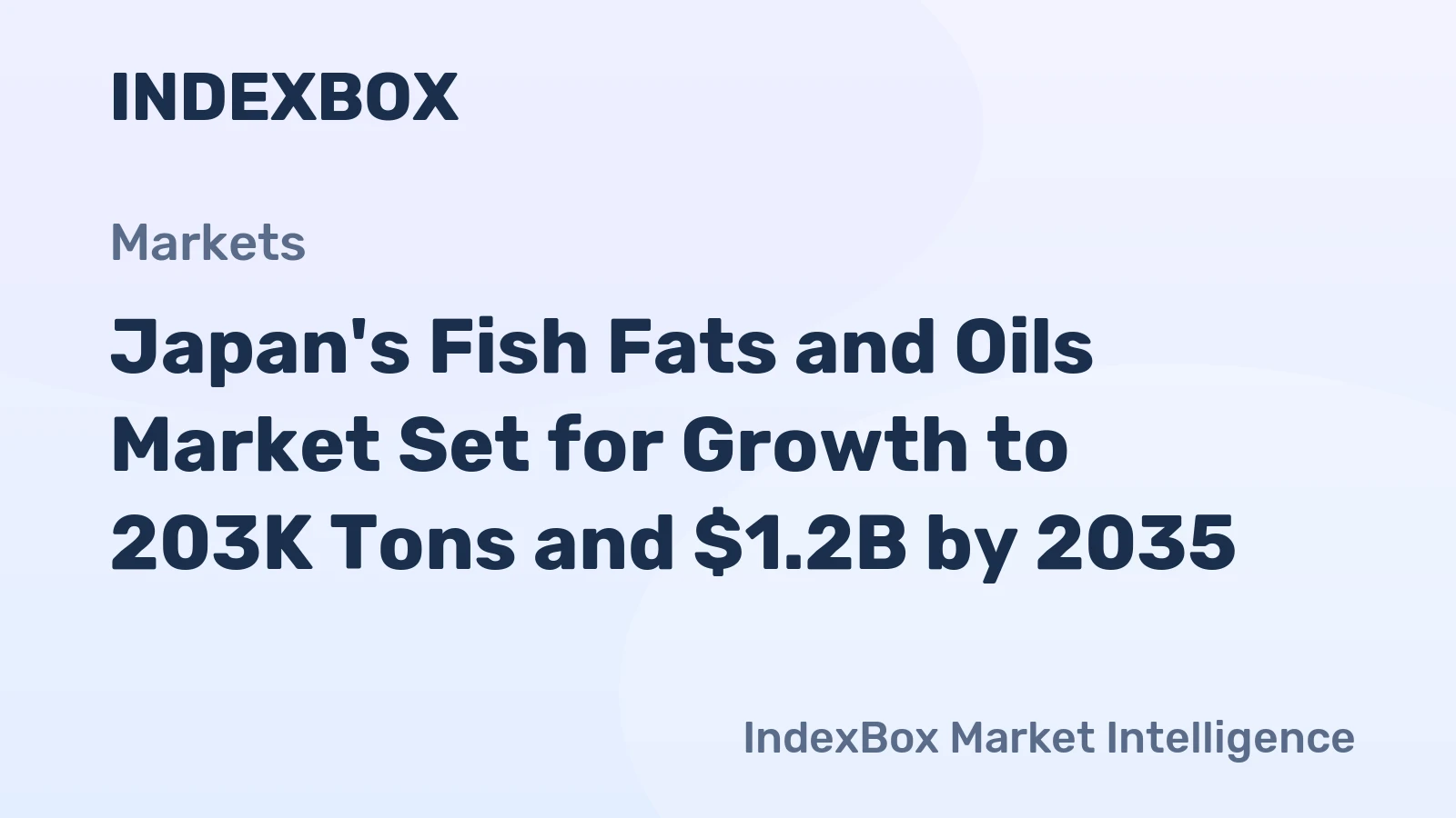 Japan's Fish Fats and Oils Market Set for Growth to 203K Tons and $1.2B by 2035