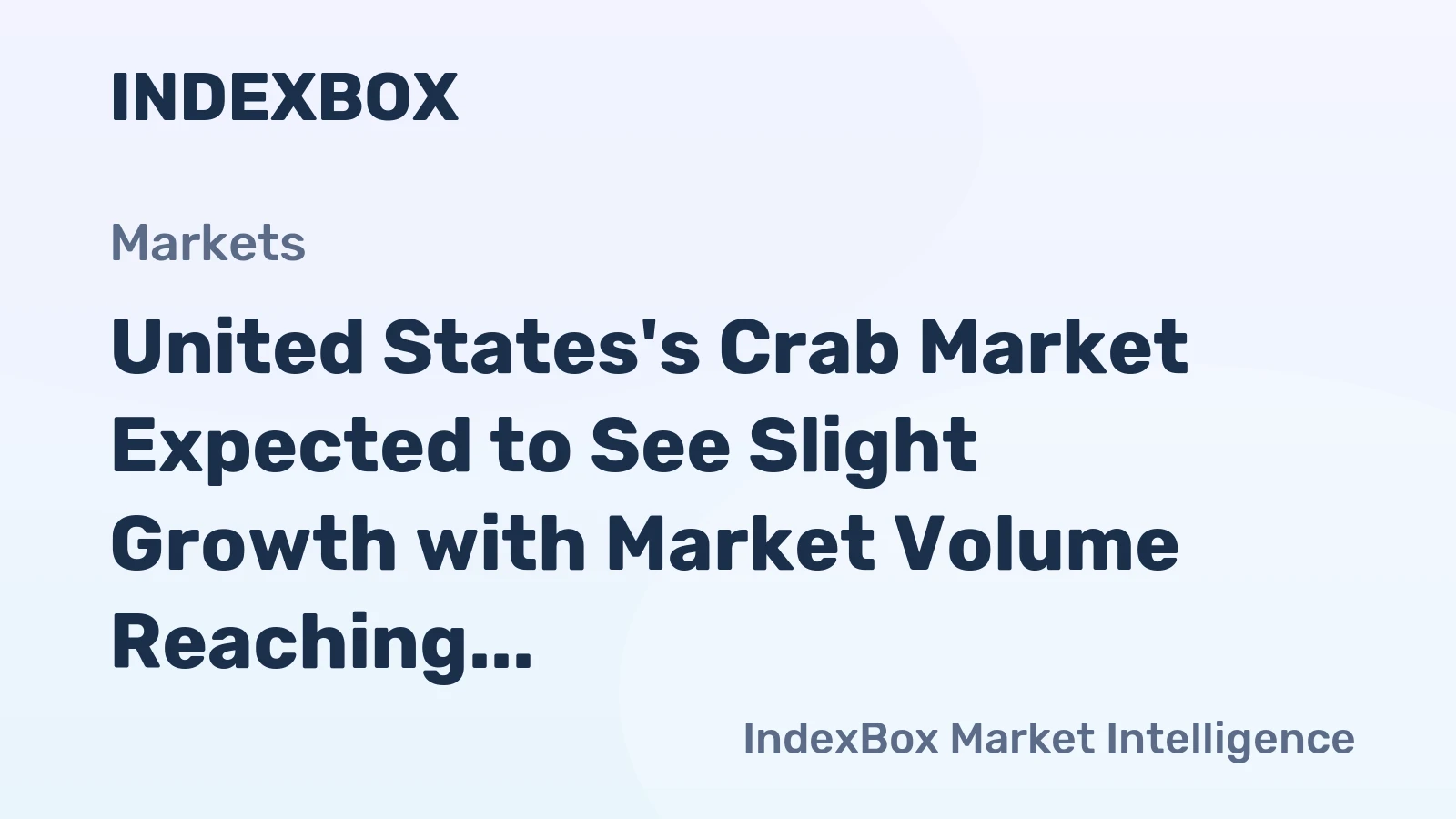 United States's Crab Market Expected to See Slight Growth with Market Volume Reaching 164K Tons and Value of $2B by 2035