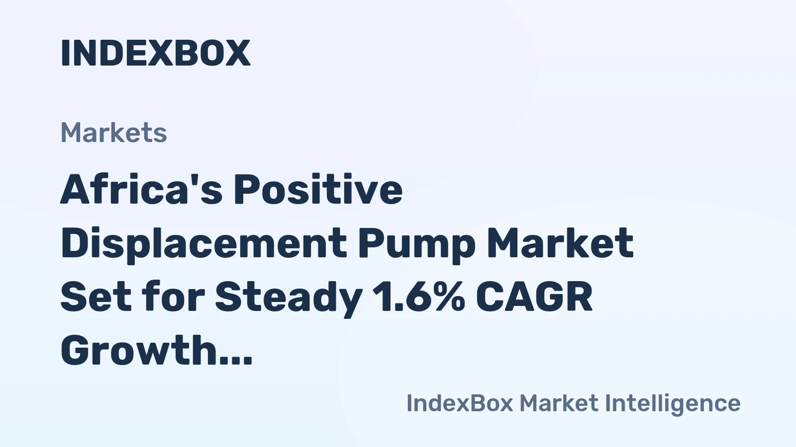 Africa's Positive Displacement Pump Market Set for Steady 1.6% CAGR Growth to 2035