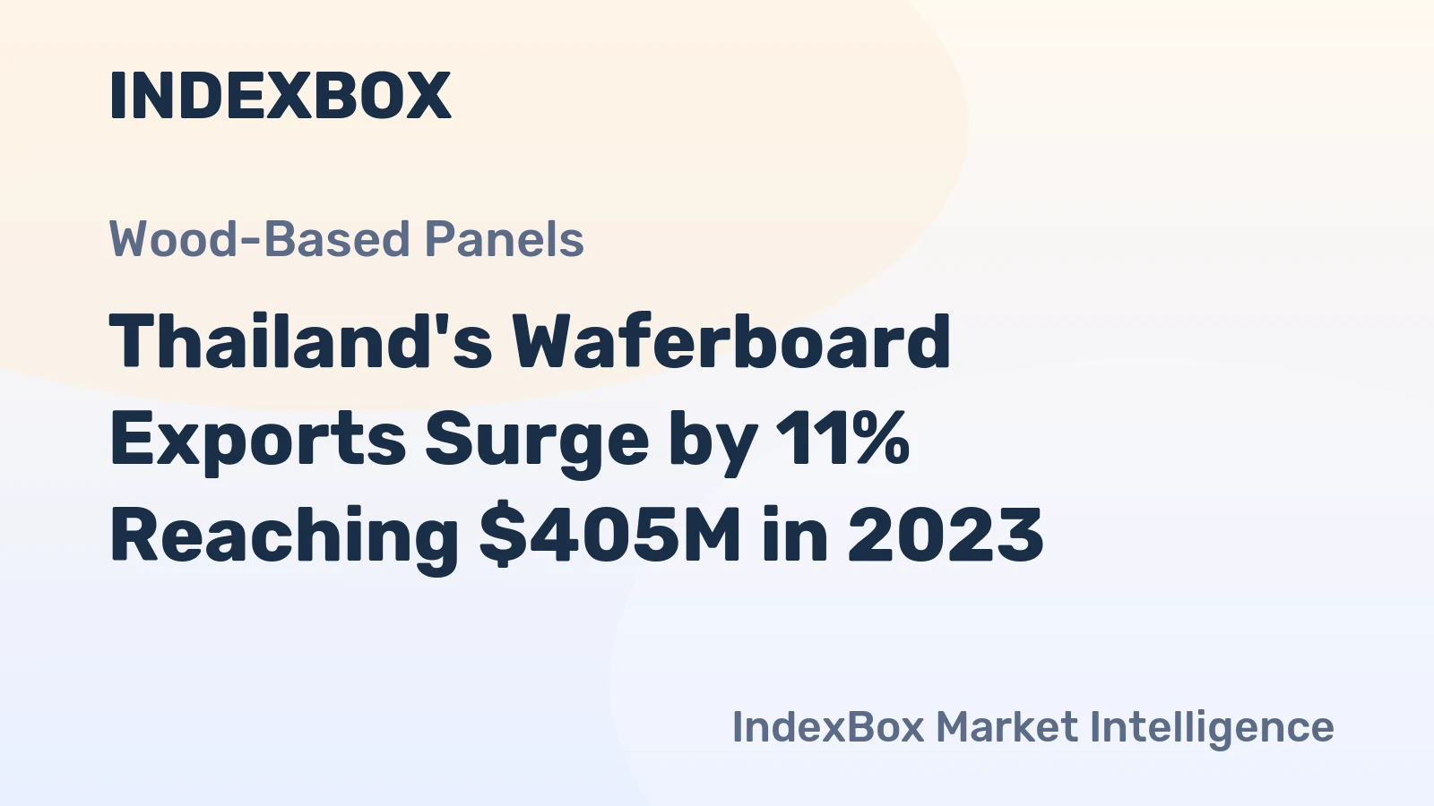 Thailand's Waferboard Exports Surge by 11% Reaching $405M in 2023