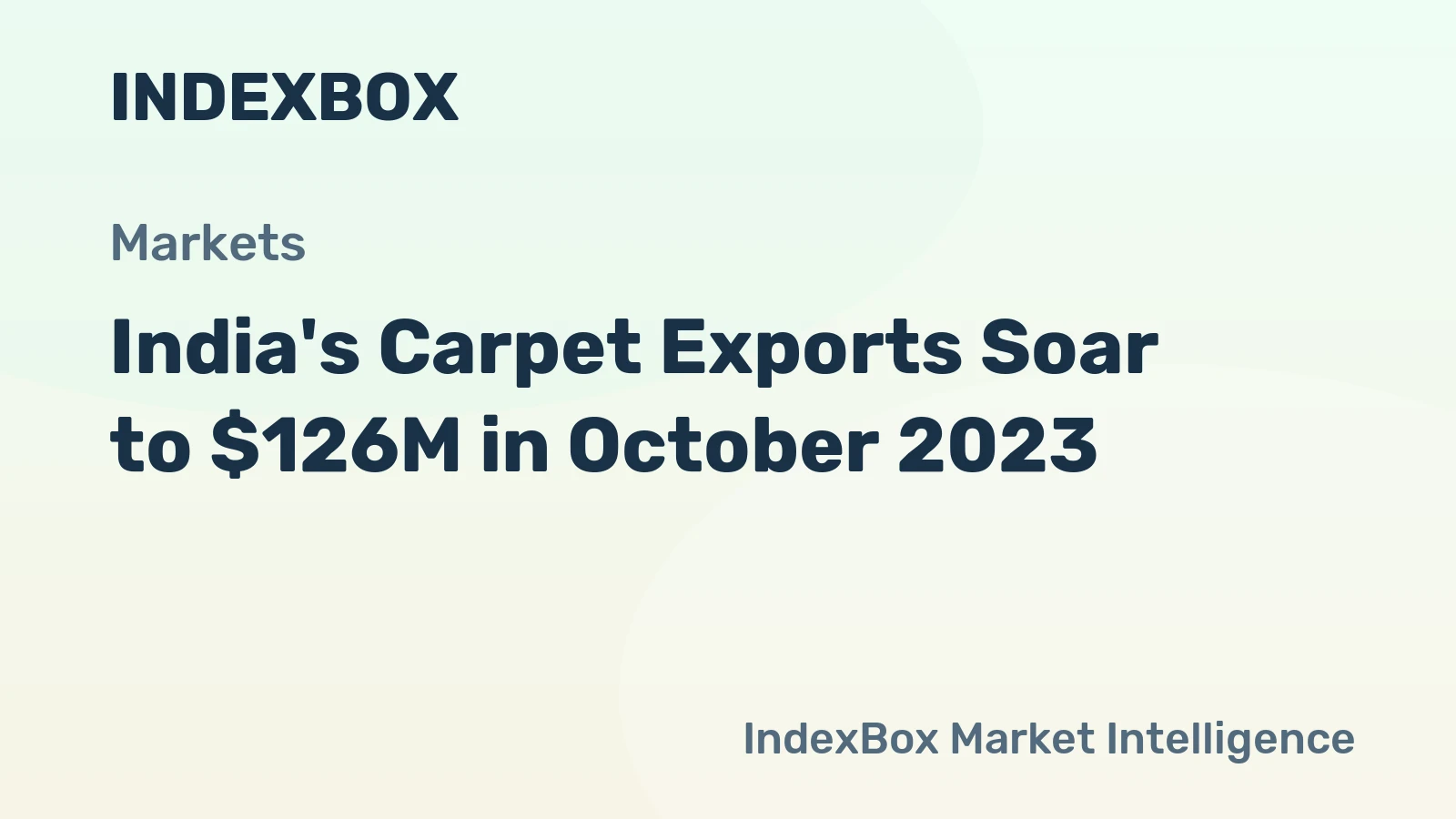India's Carpet Exports Soar to $126M in October 2023