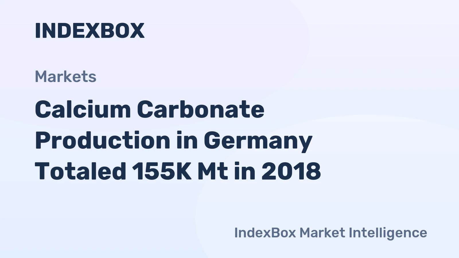 Calcium Carbonate Production in Germany Totaled 155K Mt in 2018