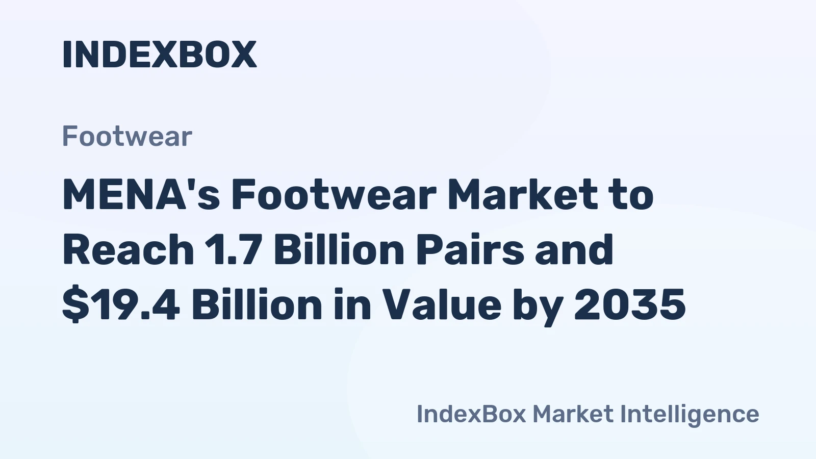 MENA's Footwear Market to Reach 1.7 Billion Pairs and $19.4 Billion in Value by 2035