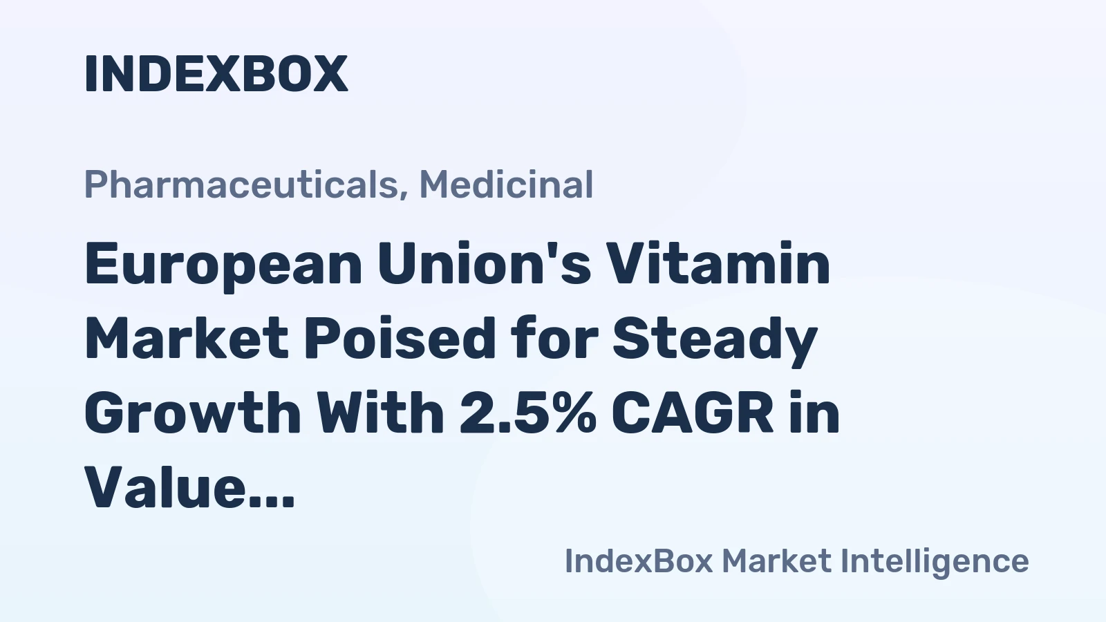 European Union's Vitamin Market Poised for Steady Growth With 2.5% CAGR in Value Through 2035