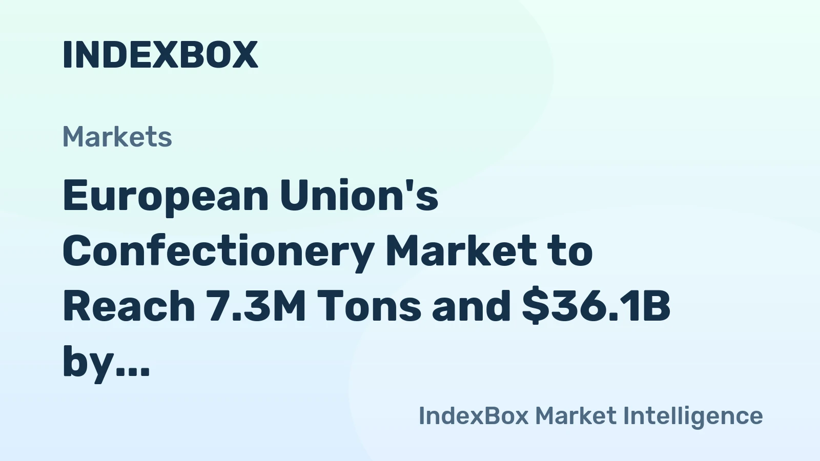 European Union's Confectionery Market to Reach 7.3M Tons and $36.1B by 2035, Driven by Rising Demand