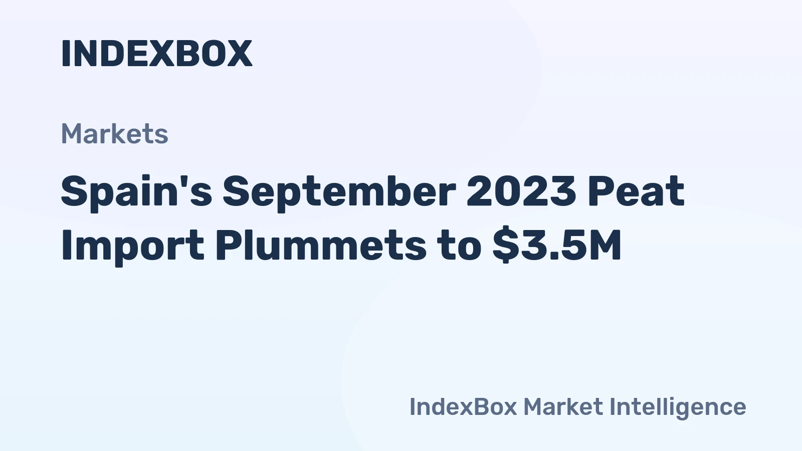 Spain's September 2023 Peat Import Plummets to $3.5M