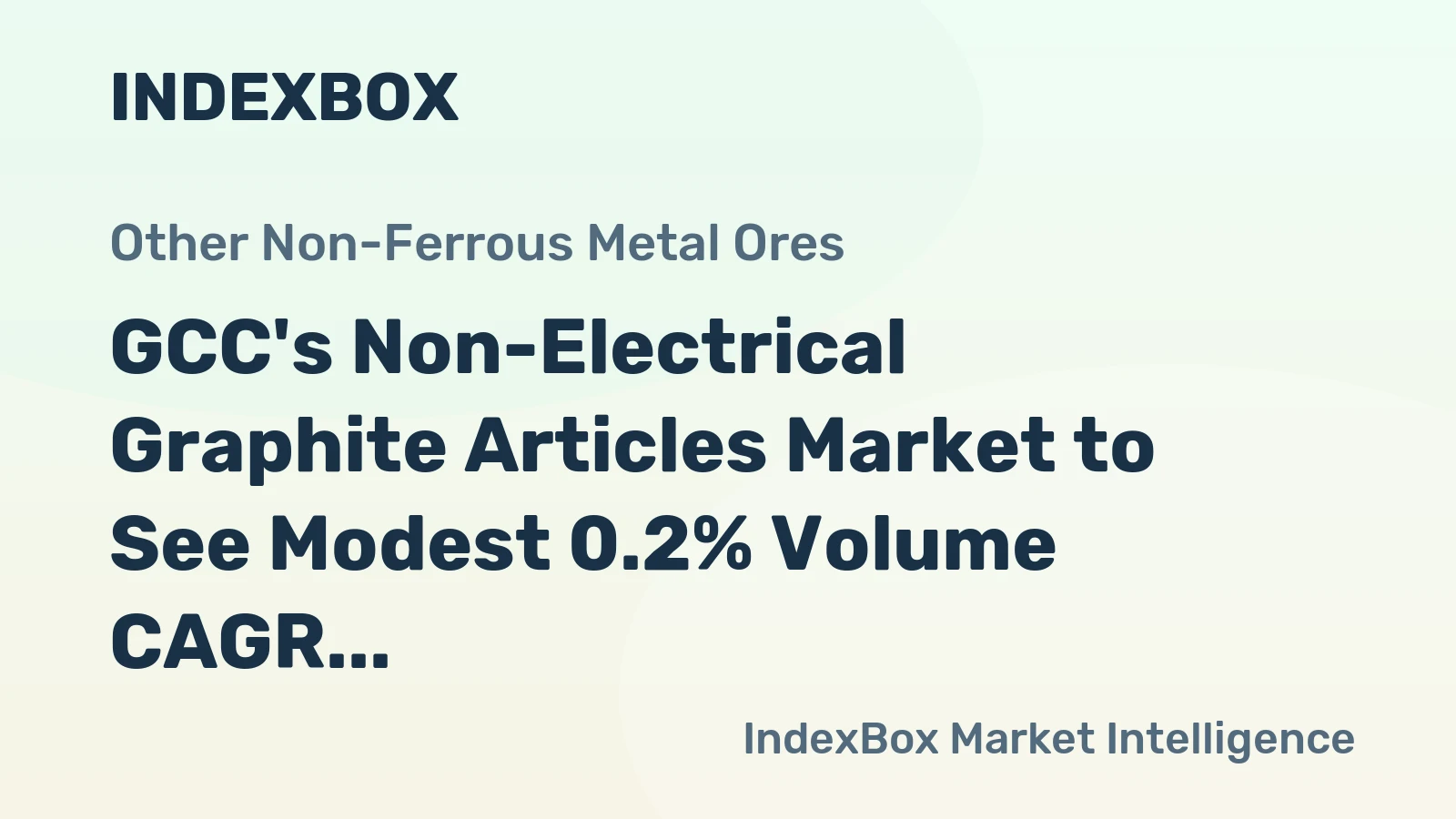 GCC's Non-Electrical Graphite Articles Market to See Modest 0.2% Volume CAGR Amid Value Growth
