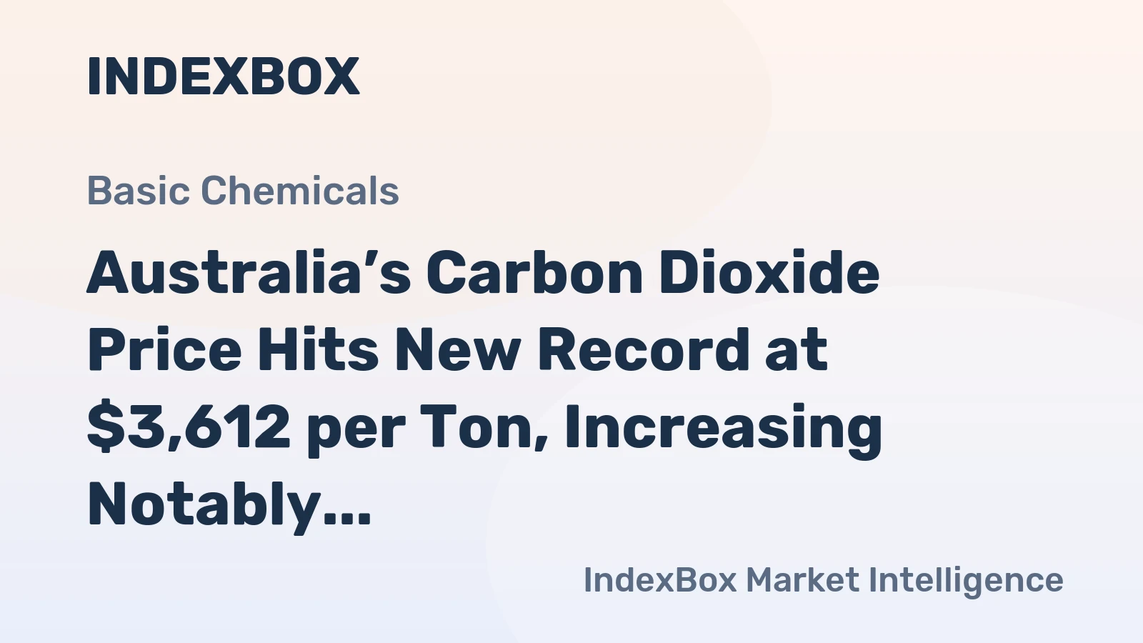 Australia’s Carbon Dioxide Price Hits New Record at $3,612 per Ton, Increasing Notably over 2022