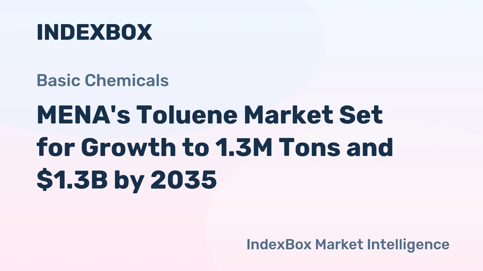MENA's Toluene Market Set for Growth to 1.3M Tons and $1.3B by 2035