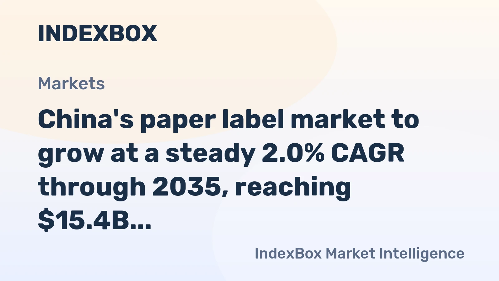 China's paper label market to grow at a steady 2.0% CAGR through 2035, reaching $15.4B, driven by sustained domestic demand.